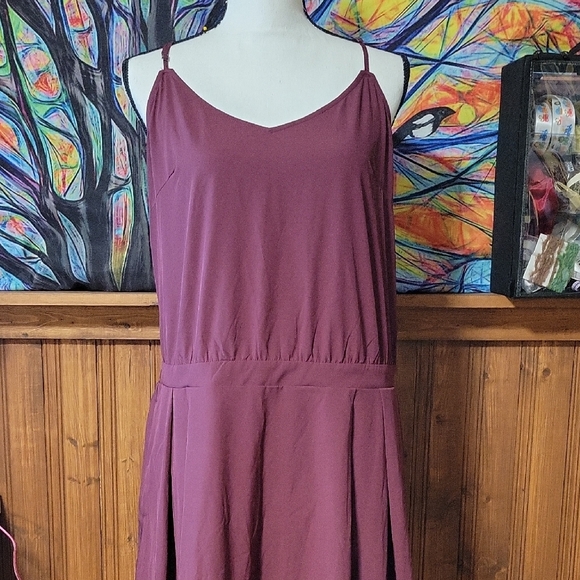 HALARA | Dresses | Halara Mauve Midi Dress With Spaghetti Straps Woman ...